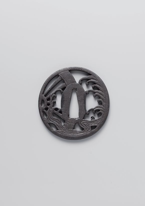 Bonhams : A Yagyu tsuba Edo Period, 18th century