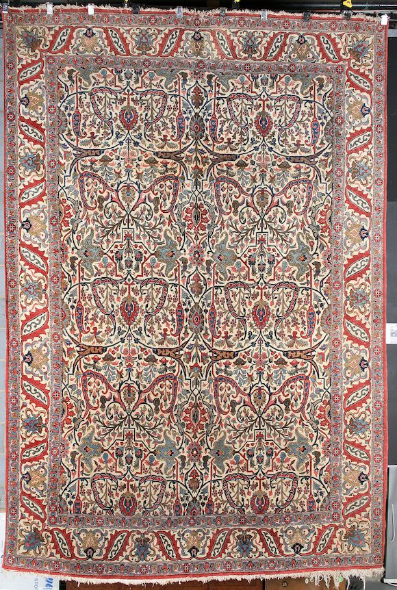 Bonhams : A Ghom carpet Central Persia, 333cm x 231cm