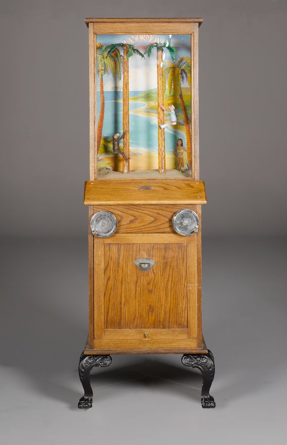 Bonhams : A Popeye and Monkey tree climber amusement game, the ...