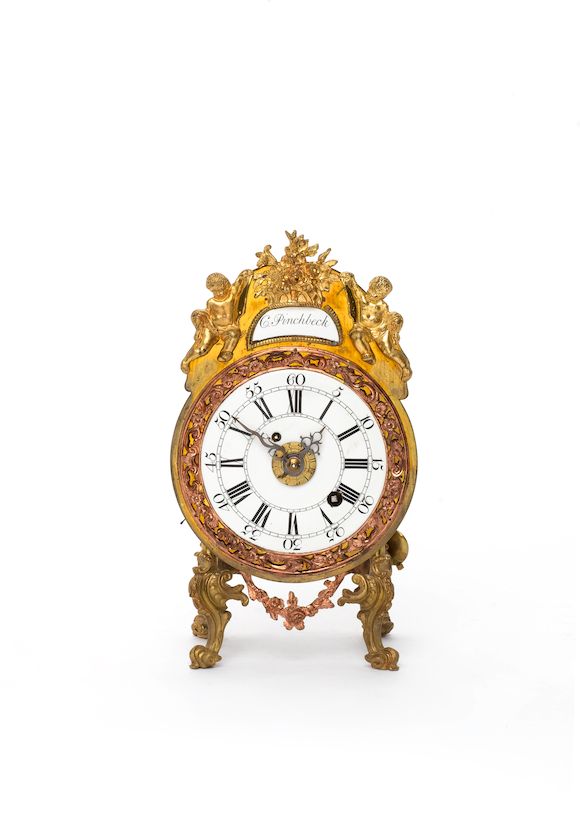 Bonhams : A rare late 18th century gilt brass and pinchbeck mantel ...