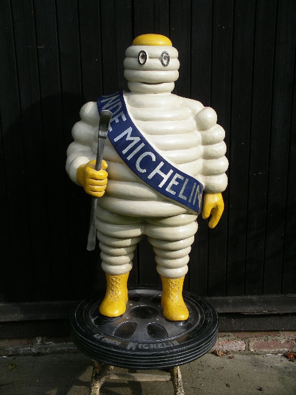 Bonhams Cars : A fibreglass Michelin man forecourt figure,