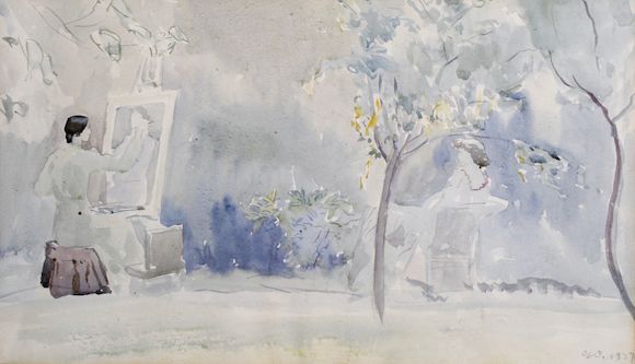 Bonhams : Charles Arthur Wheeler (Australian, 1881-1977) Artist at work