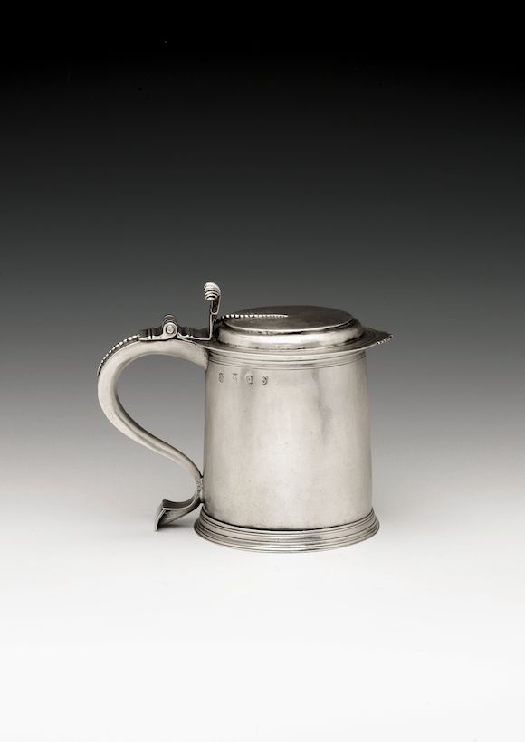 Bonhams : A William III silver tankard, by John Jackson, London 1699,