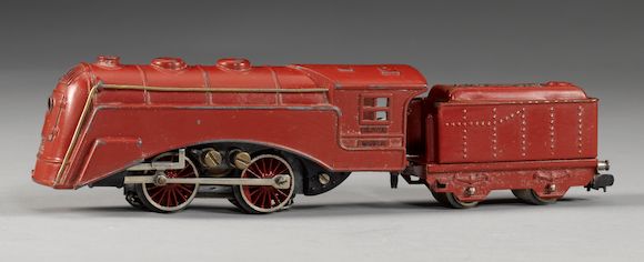Bonhams : Rare bright red Marklin (pre-war) SLR700.10 0-4-0 locomotive ...