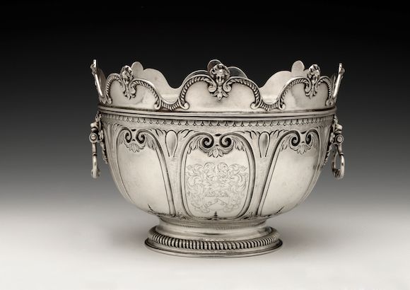 Bonhams : A William III silver monteith bowl, by John Boddington, the ...