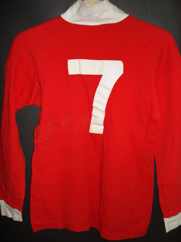 Bonhams : George Best Manchester United number 7 match worn shirt