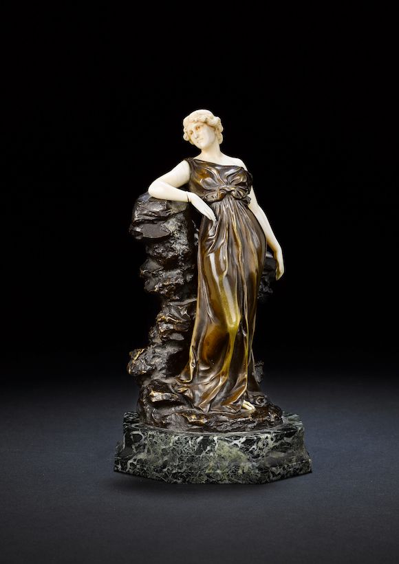 Bonhams : Ferdinand Preiss 'Proserpina' A Patinated Bronze and Carved ...