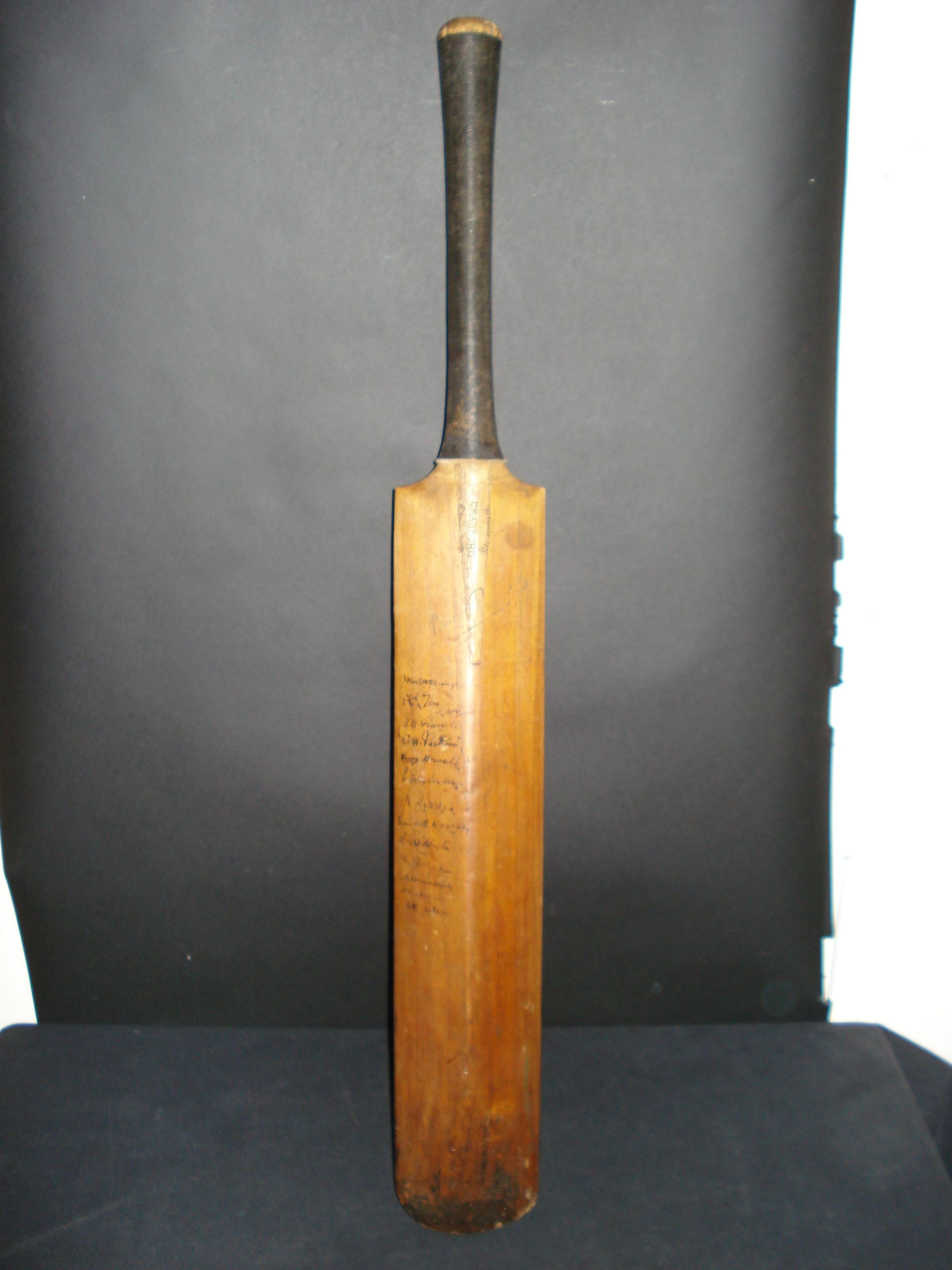 1921 England team signed cricket bat - auctions & price archive