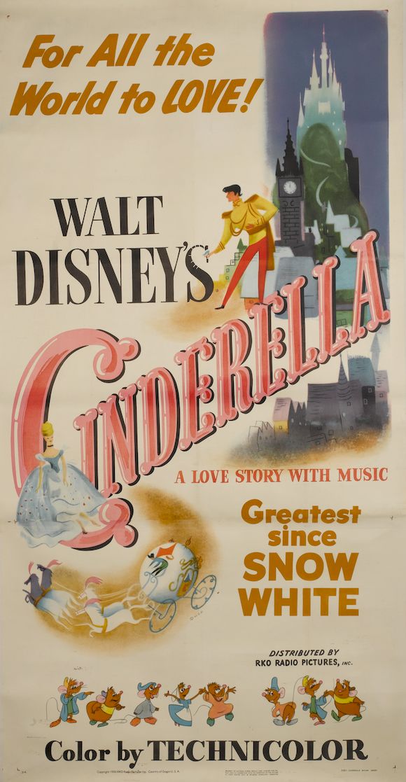 Bonhams : Cinderella, Walt Disney Pictures, 1950,
