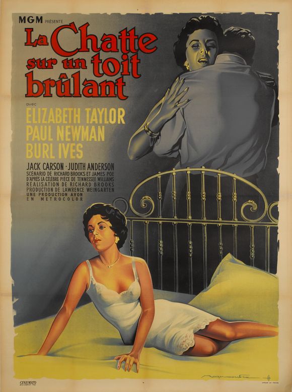 Bonhams : Cat On A Hot Tin Roof (La Chatte Sur Un Toit Brulant), Metro-Goldwyn-Mayer, 1958,