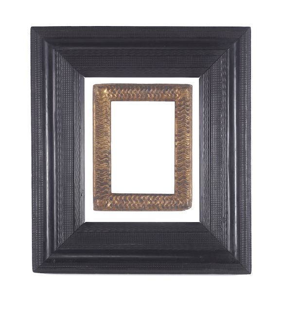 Bonhams : A Dutch 17th Century ebonised ripple moulding frame
