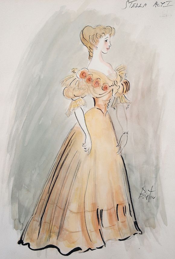 Bonhams : Cecil Beaton (British, 1904-1980) Costume design for Audrey ...