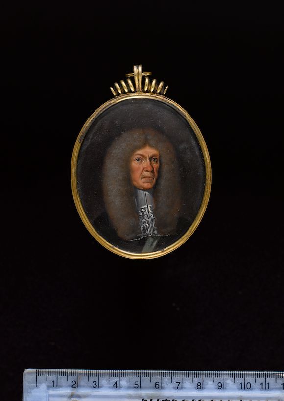 Bonhams : English School, circa 1670 A Gentleman, wearing black coat ...