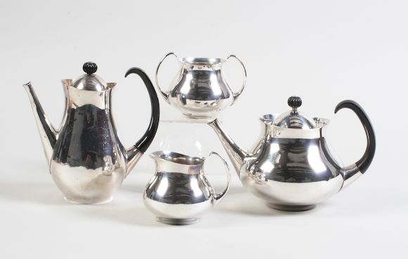 Bonhams : A stylish Mappin & Webb electroplated four piece tea/coffee ...