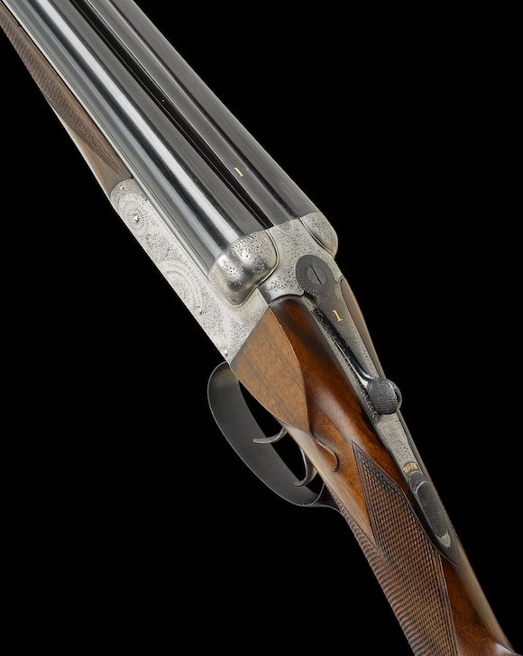 Bonhams : A 12-bore boxlock ejector gun by Harrison & Hussey, no. 2050