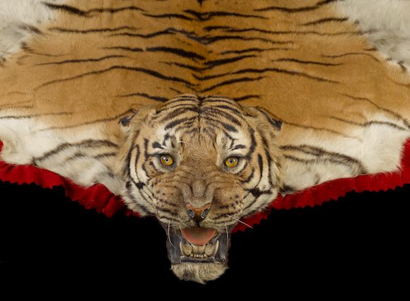 Bonhams : A tiger skin with full mount head by Van Ingen & Van Ingen of ...