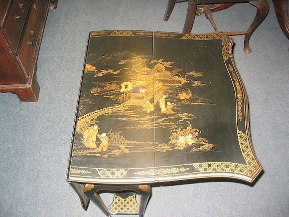 Bonhams : An early 20th century black lacquered Sutherland table