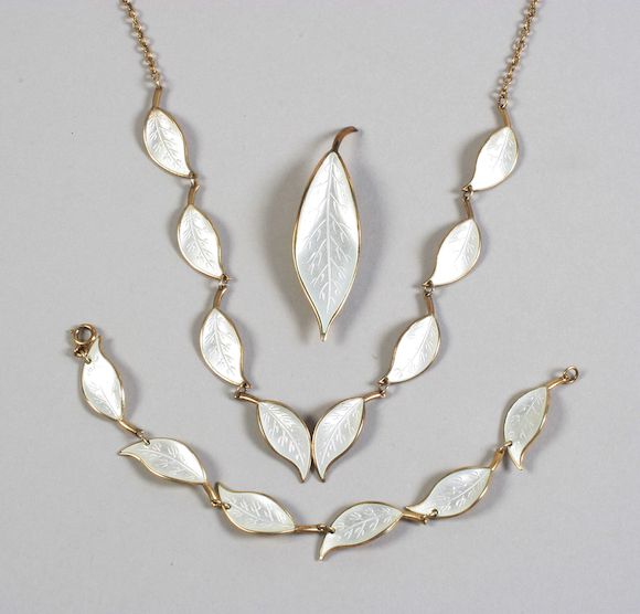 Bonhams : A suite of David Andersen jewellery With stamped maker's ...