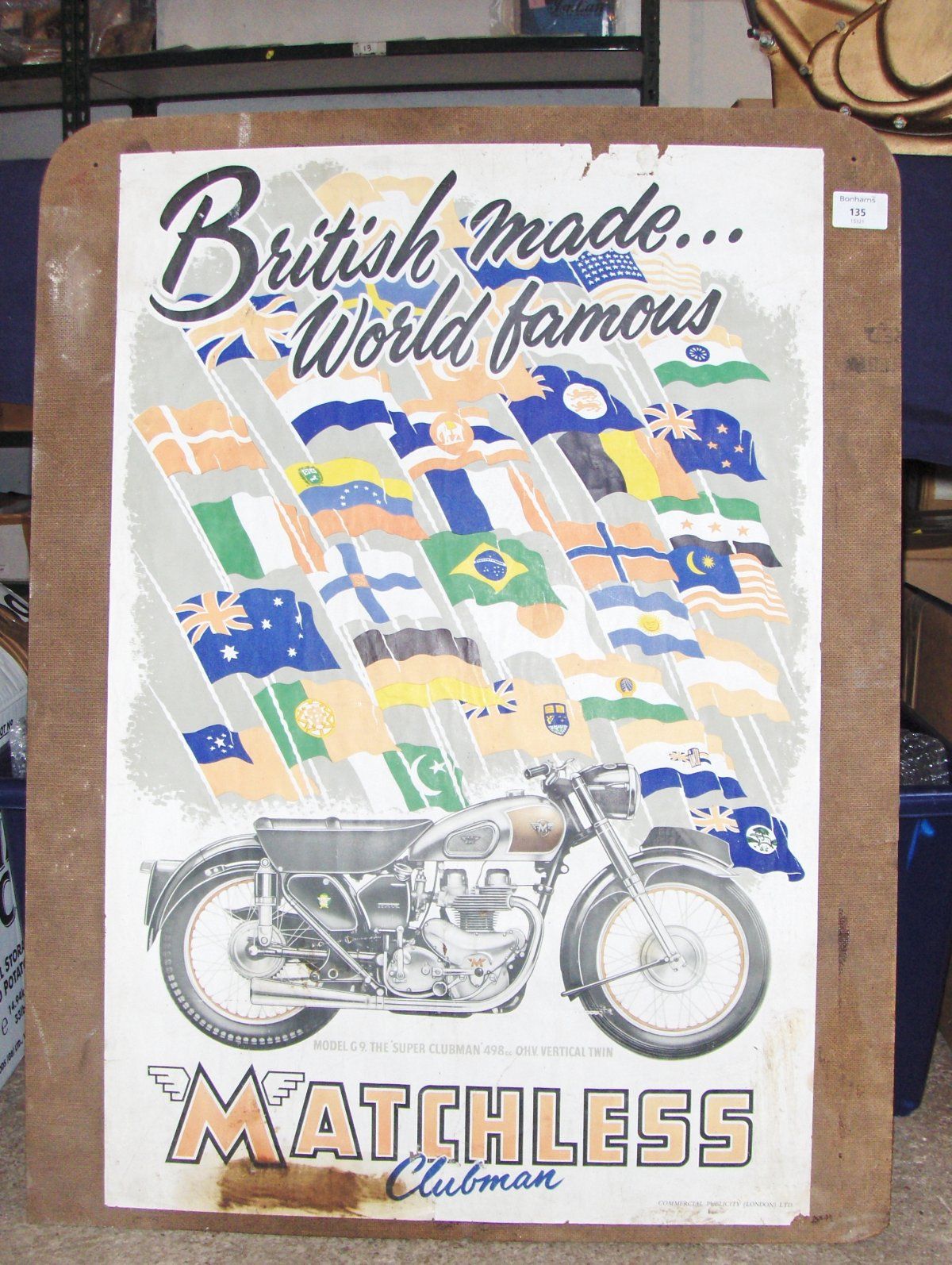 Bonhams Cars : An original Matchless Clubman poster,