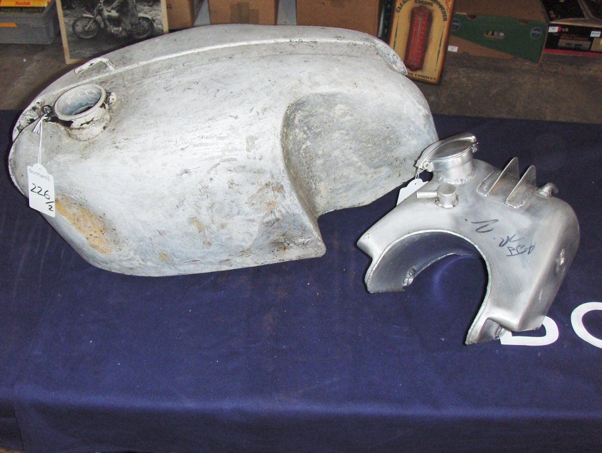 Bonhams Cars : An AJS 7R Petrol and New Oil Tank.