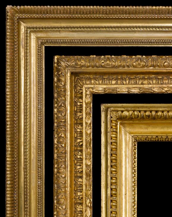 Bonhams : An English 18th Century carved and gilded Romney frame