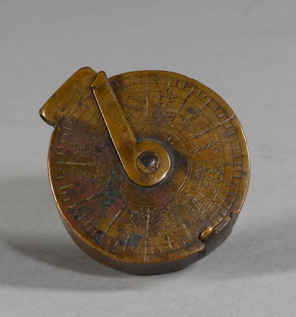 Bonhams : A brass pocket compendium, probably German, 15th century