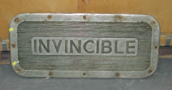 Bonhams : A Ship's starboard gangway tread plate, HMS 'Invincible'