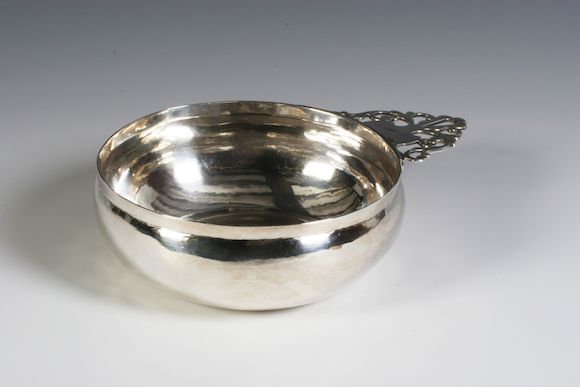 Bonhams : A Charles II silver bleeding bowl Maker's mark 'R.C' in a ...