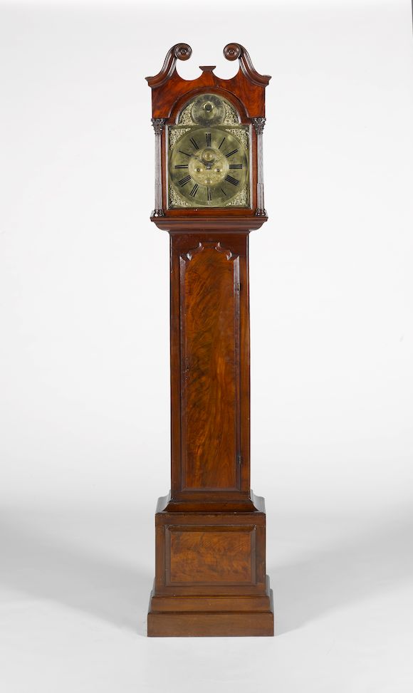Bonhams : A late 18th century Irish mahogany longcase clock H.Morris ...