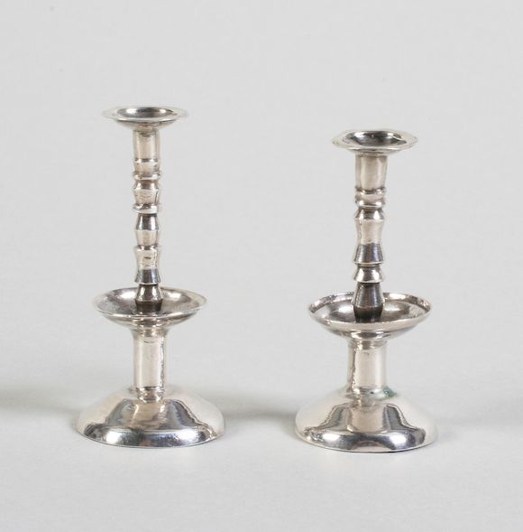 Bonhams : A 19th/early 20th century Dutch silver miniature candlestick ...
