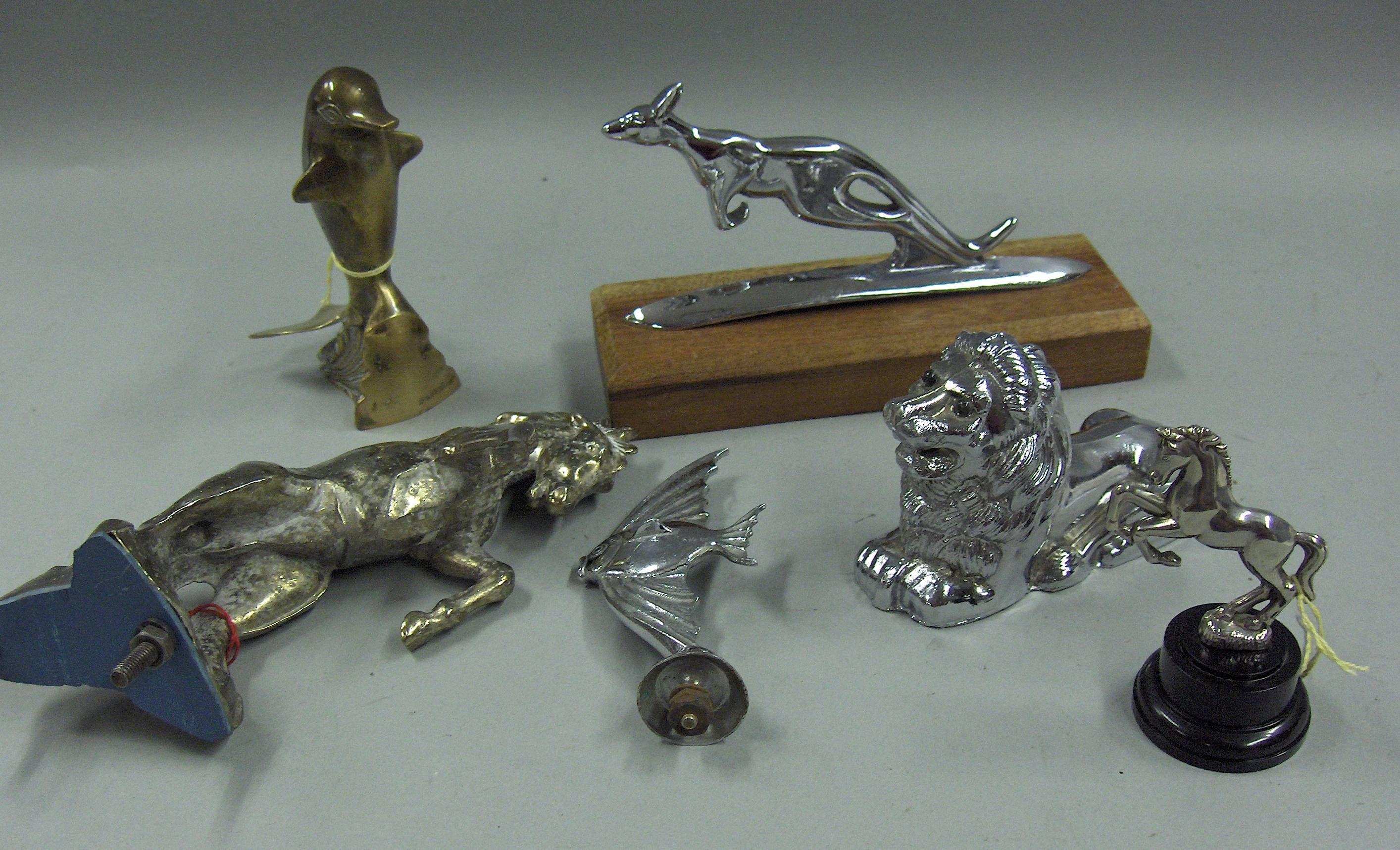 Bonhams Cars : Six animal car mascots,