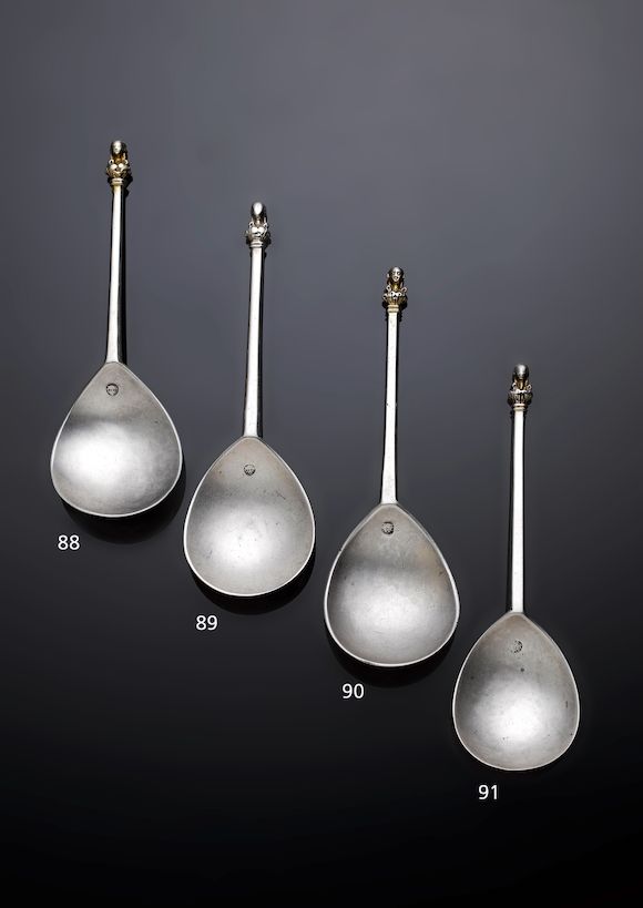 Bonhams : A good Henry VIII silver virgin and heart spoon, by William ...