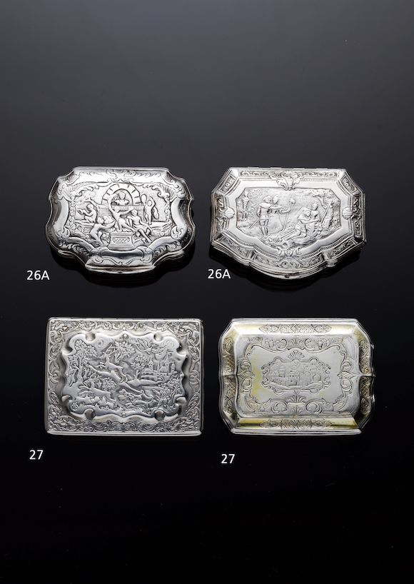 Bonhams : An 18th century French silver snuff box, Paris 1745 and ...