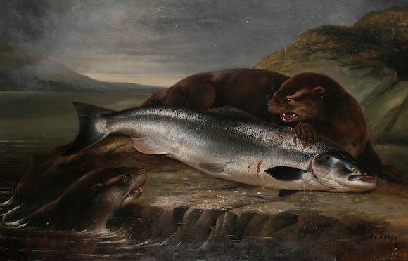 Bonhams : Henry Leonidas Rolfe (British, active 1847-1881) An otter ...