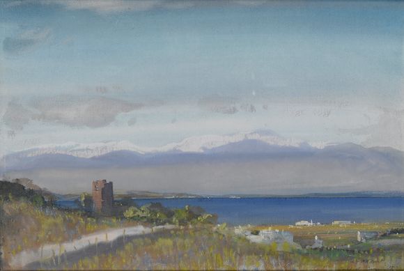 Bonhams : Cecil Arthur Hunt (British, 1873-1965) The Gulf of Corinth 32 ...