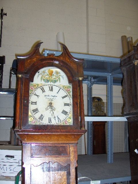 Bonhams : A mid 19th century mahogany crossbanded oak longcase clock ...