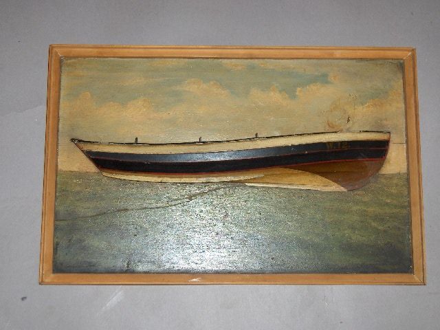 A wooden half block hull model of the Whitby Coble W12 - auctions ...