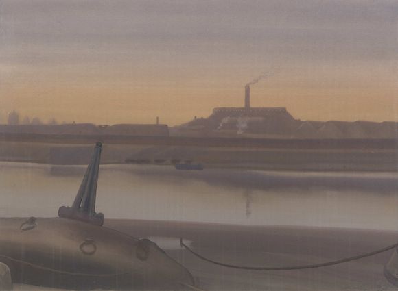 Bonhams : Anthony Day (British, 20th Century) Ebb tide at Lynn