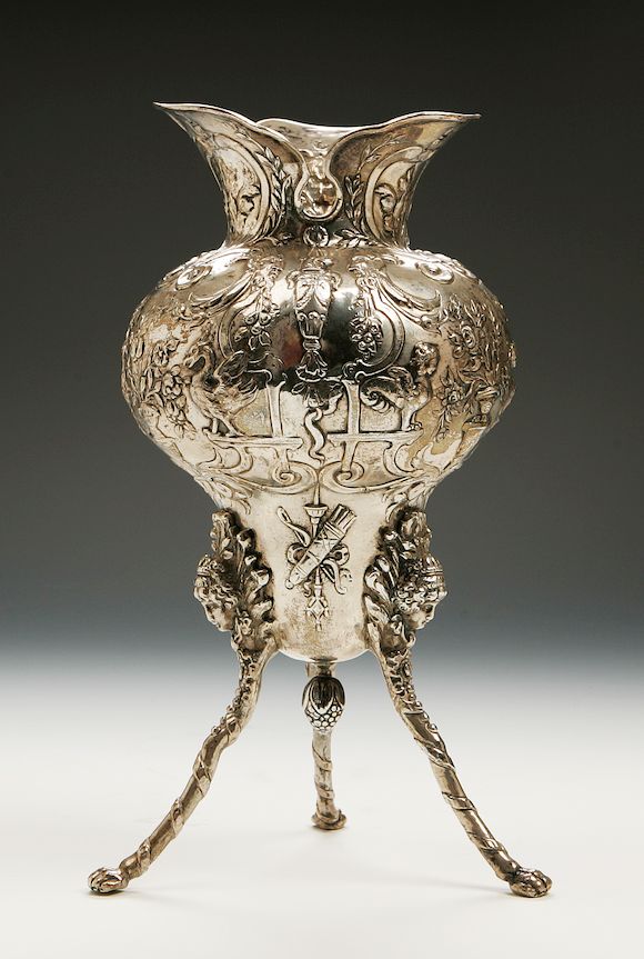 Bonhams : A Continental three-footed vase, 19th century,