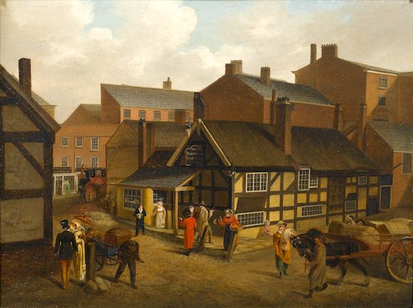 Bonhams : Joseph Parry (British, 1744-1826) A street scene, probably ...