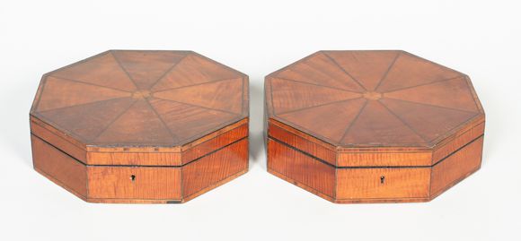 Bonhams : An unusual pair of late 18th century style satinwood ...