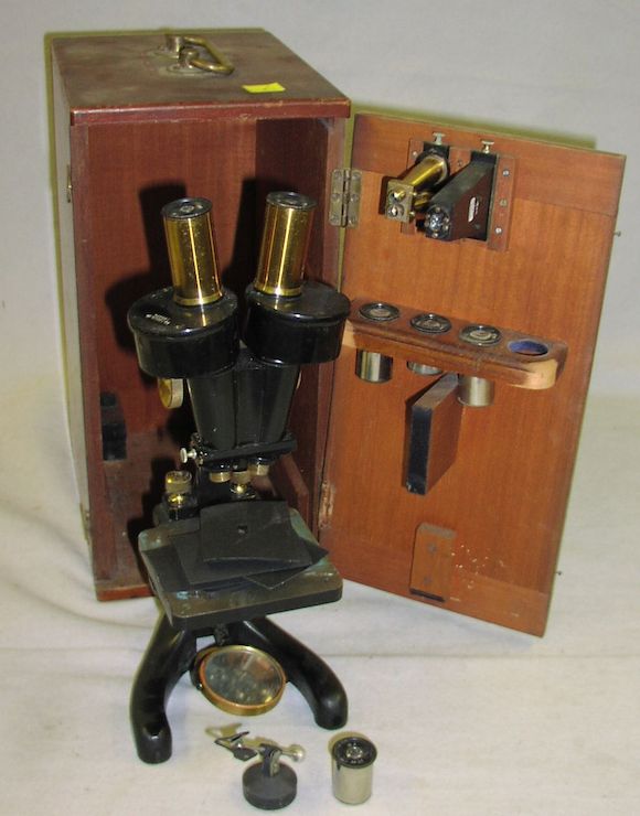 Bonhams : An R & J Beck compound binocular microscope, English, early ...