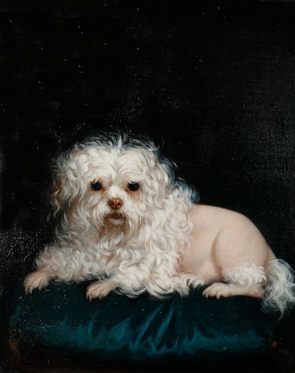 Bonhams : Léontine Lemée (French 19th Century) Petit Chien de Lion 61 x ...