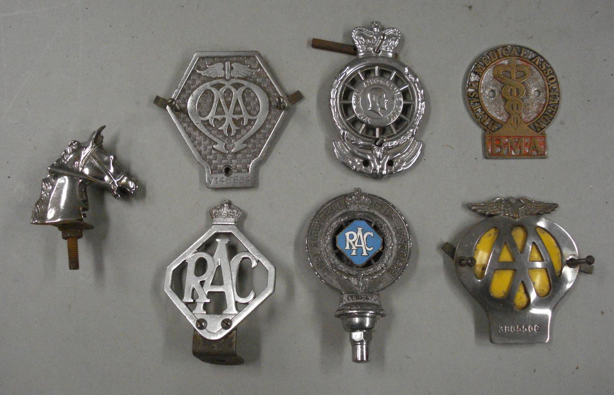 Bonhams Cars : Five AA and RAC badges,