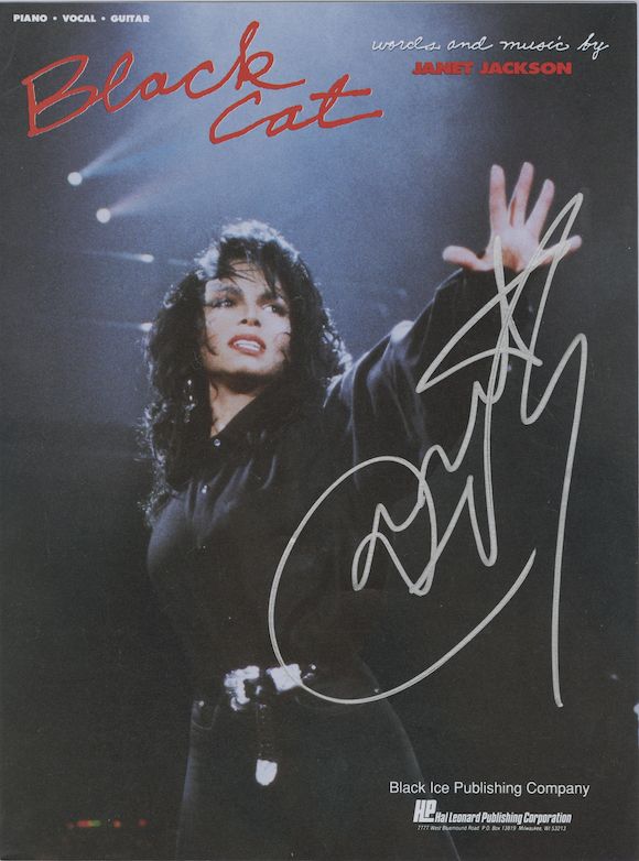 Bonhams : Three Janet Jackson autographed items, one being signed as a ...