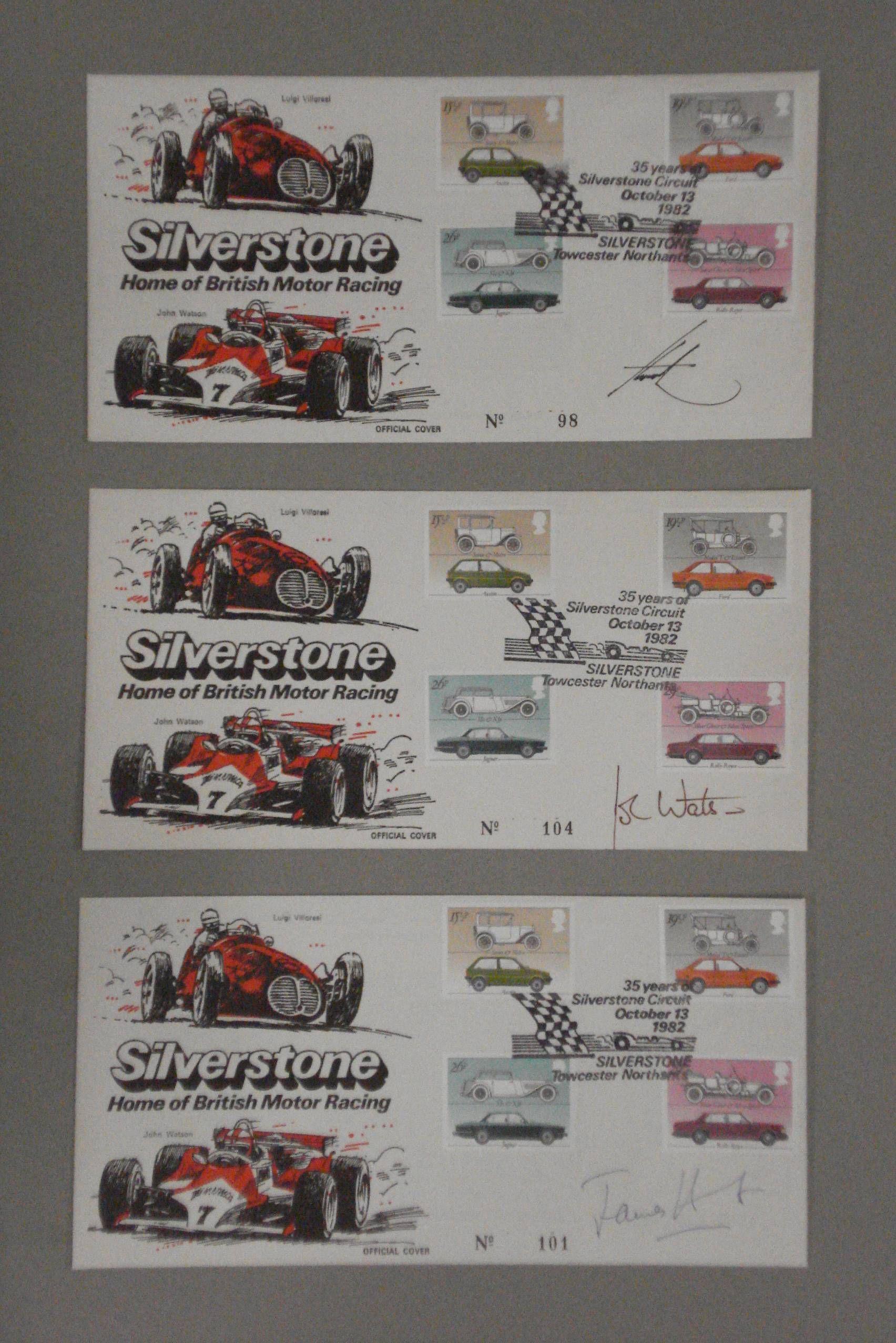 Bonhams Cars : Three racing drivers autographs,