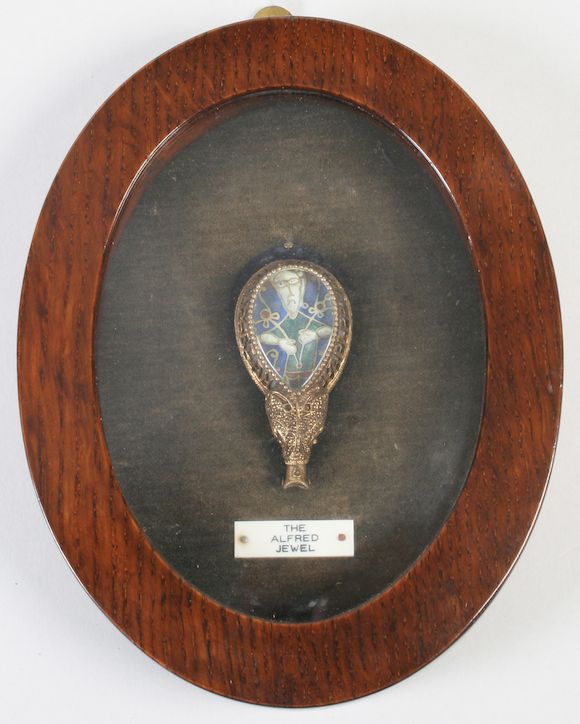 Bonhams : A scarce gilt metal copy of the Jewel of King Alfred, circa 1900