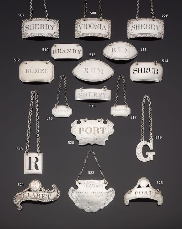Bonhams : An early 19th century Scottish Provincial silver wine label ...
