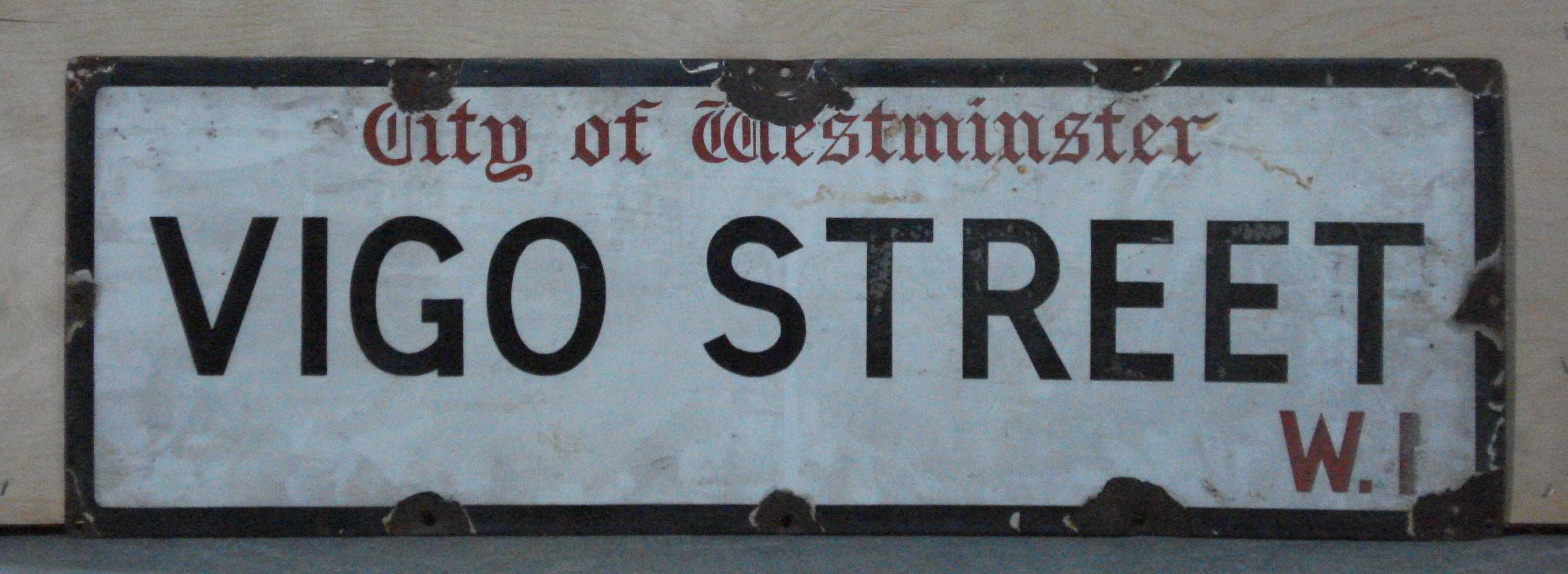 Bonhams Cars : An original enamelled London street sign, 1930s,