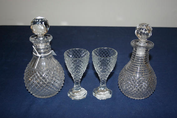 Bonhams A Pair Of Mid 19th Century Cut And Moulded Drinking Glasses
